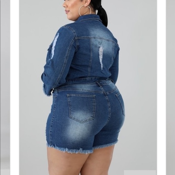 Ynae | Jackets & Coats | Denim Jacket And Short Set | Poshmark